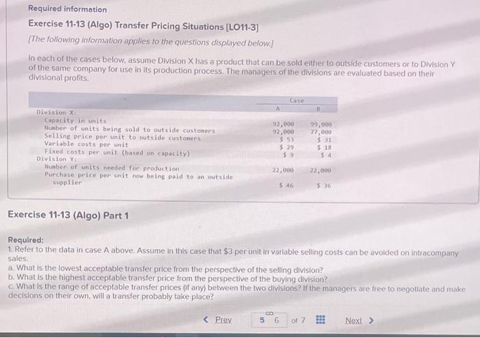Solved Required information Exercise 11-12 (Algo) Effects of | Chegg.com