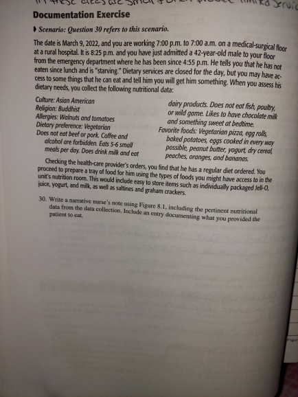 Solved Documentation Exercise Scenario: Question 30 refers | Chegg.com