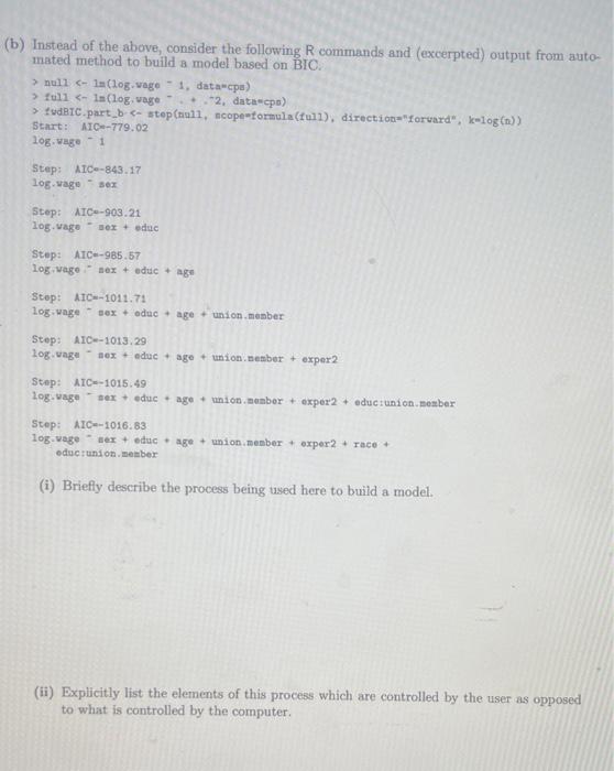 Solved This problern examines predicting wages based on | Chegg.com