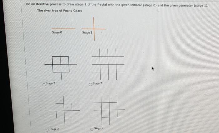 Solved Use an iterative process to draw stage 2 of the | Chegg.com