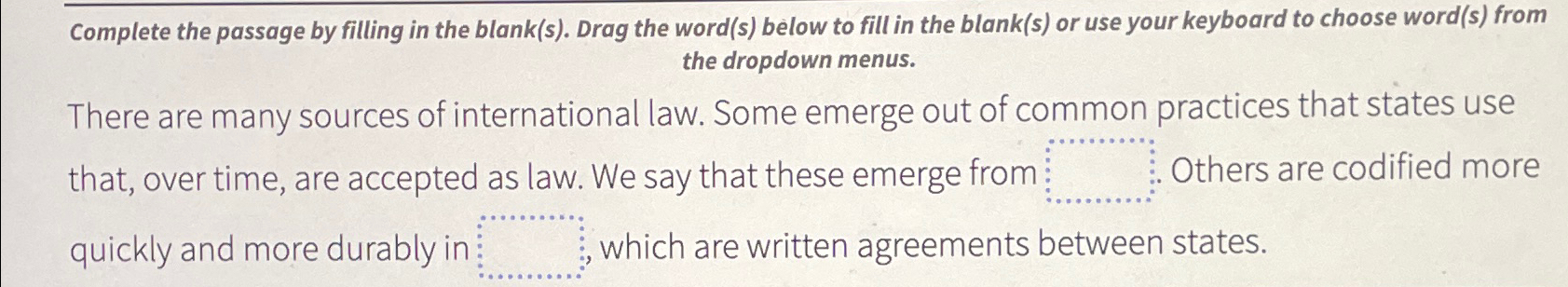 Solved Complete the passage by filling in the blank(s). | Chegg.com