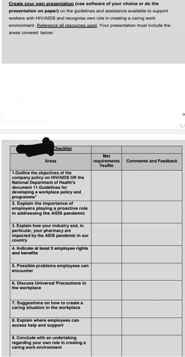 Solved Create vour own presentation (use software of your | Chegg.com