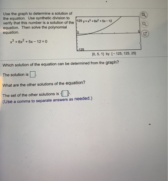 Solved Use the graph to determine a solution of the | Chegg.com