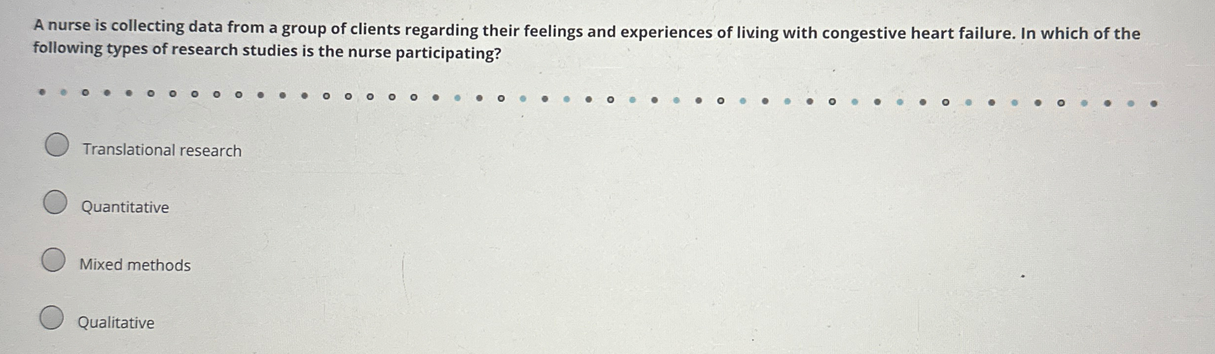 Solved A nurse is collecting data from a group of clients | Chegg.com