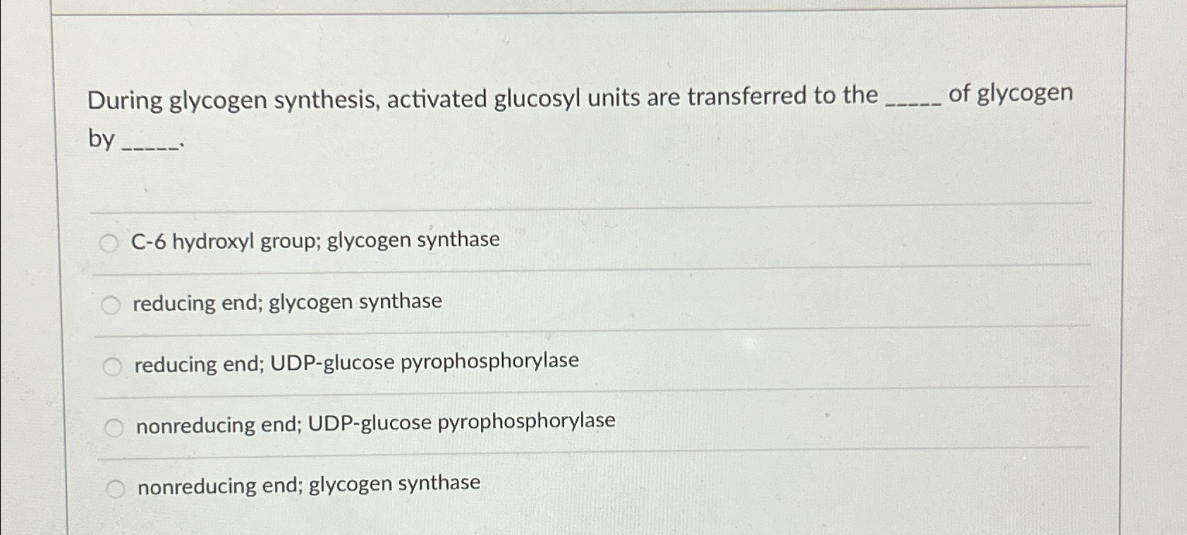 Solved During glycogen synthesis, activated glucosyl units | Chegg.com