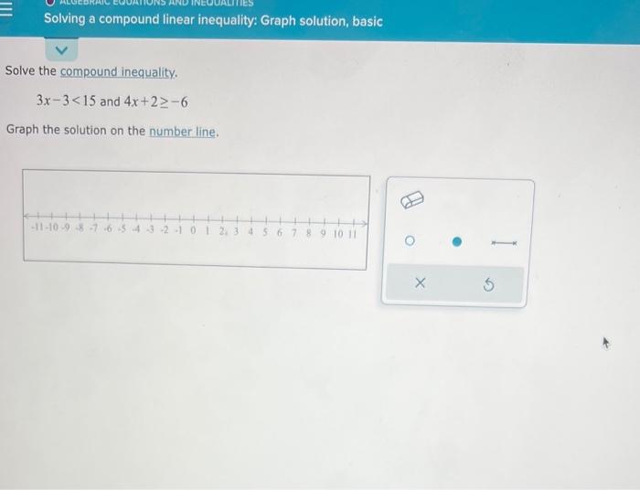 Solved Solve the compound inequality. 3x−3