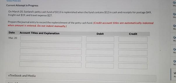 Solved View Policies Current Attempt in Progress QL Mu QL Mu | Chegg.com