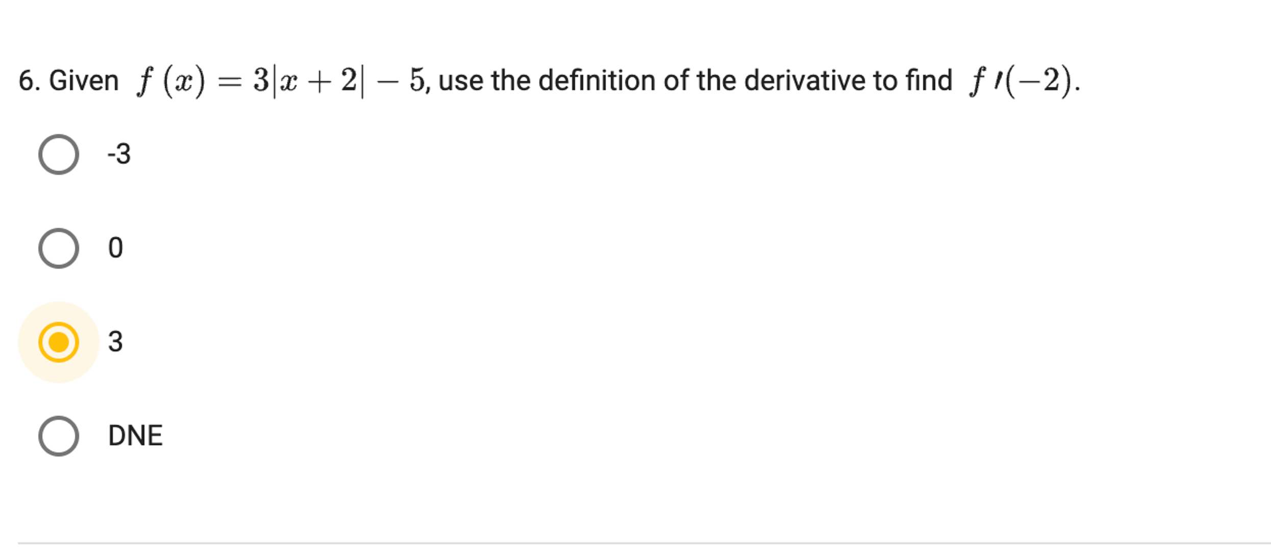 Solved Given f(x)=3|x+2|-5, ﻿use the definition of the | Chegg.com