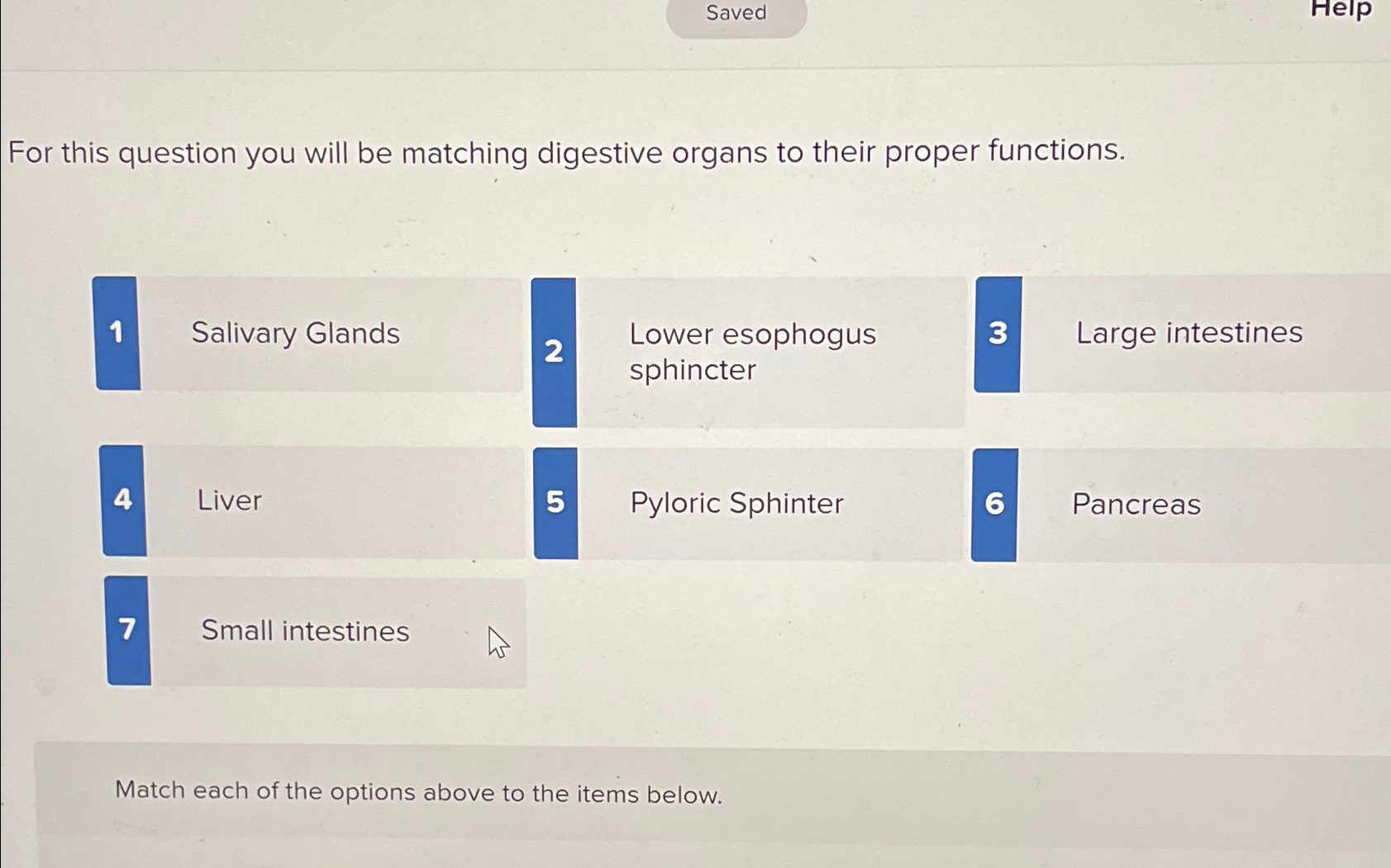 Solved For this question you will be matching digestive | Chegg.com