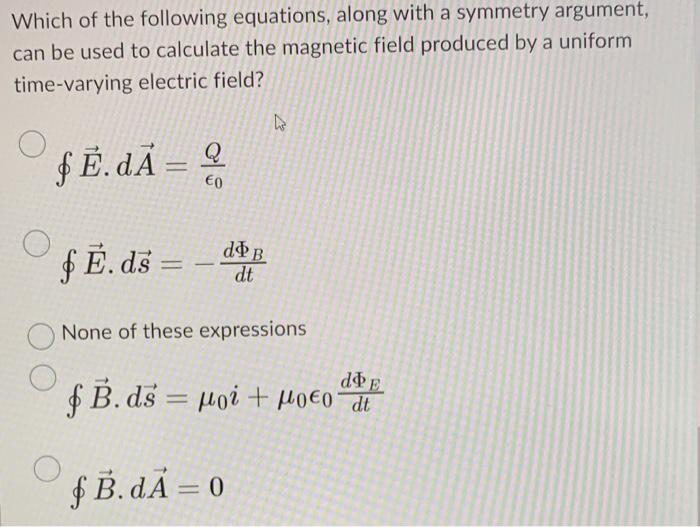 Solved Which of the following equations, along with a | Chegg.com