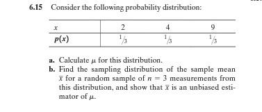 Solved 6.15 Consider the following probability distribution: | Chegg.com