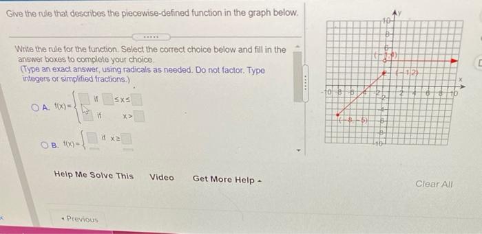 Solved Give the rule that describes the piecewise-defined | Chegg.com