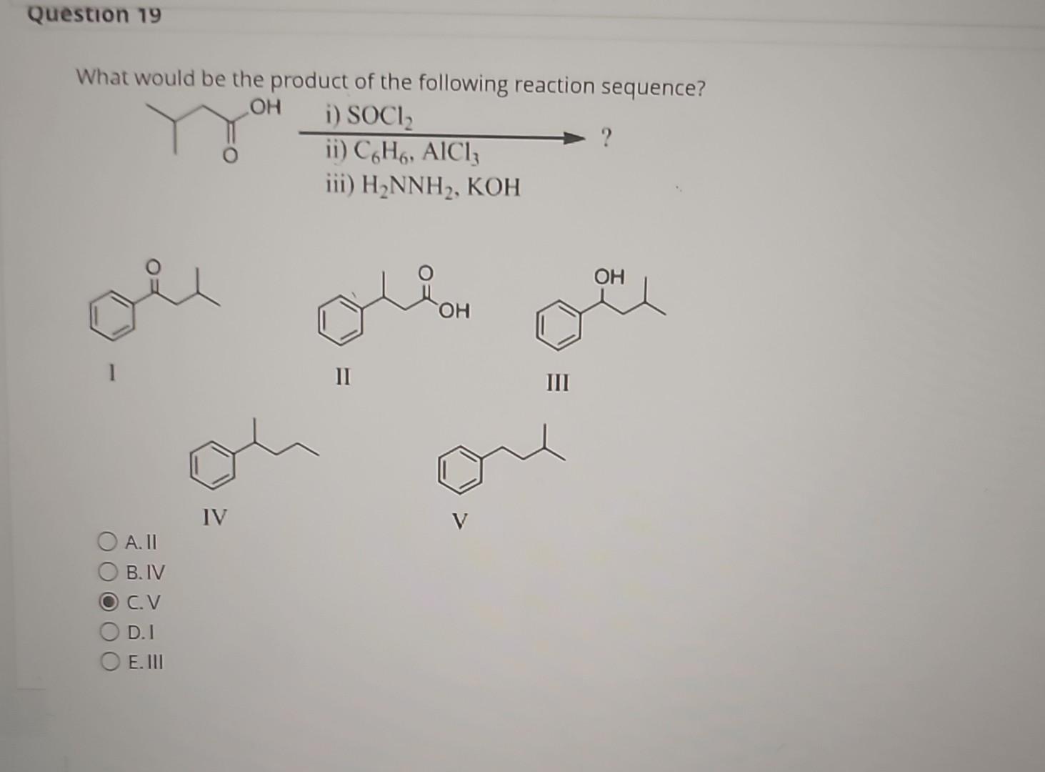 Solved What would be the product of the following reaction | Chegg.com