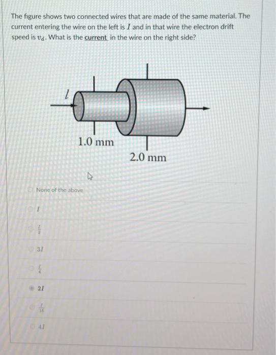 Solved The figure shows two connected wires that are made of | Chegg.com