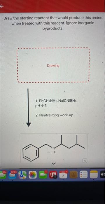 Solved Draw the starting reactant that would produce this | Chegg.com