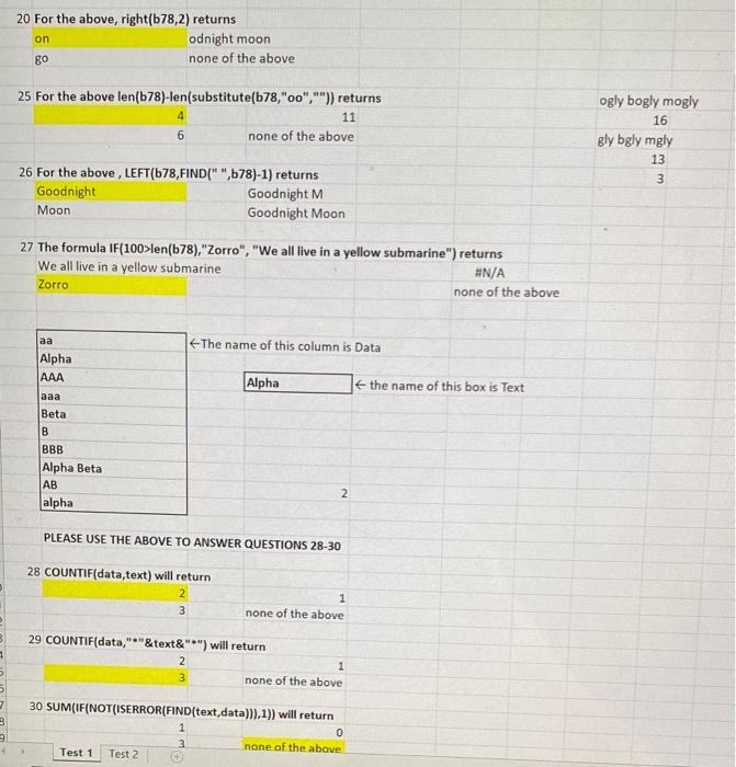 Solved O 1 A relative reference for cell A1 would be | Chegg.com