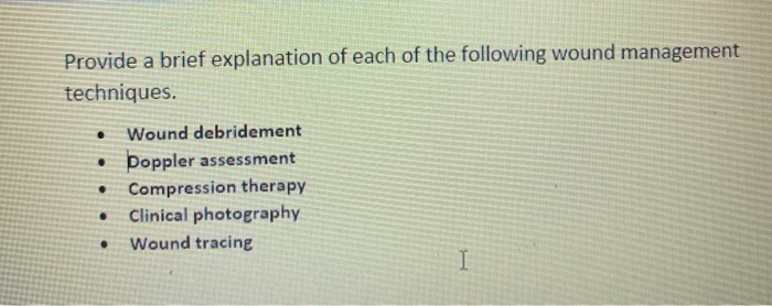 Solved Provide a brief explanation of each of the following | Chegg.com