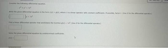 Solved Solve the given differential equation by undetermined | Chegg.com