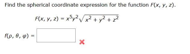 Solved Find the spherical coordinate expression for the | Chegg.com