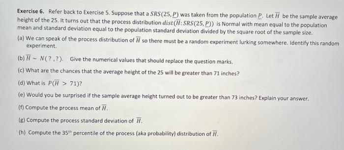Solved Exercise 6. Refer back to Exercise 5. Suppose that a | Chegg.com Solved Exercise 6. Refer back to Exercise 5. Suppose that a | Chegg.com