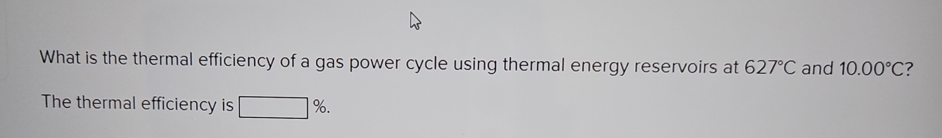 What is the thermal efficiency of a gas power cycle | Chegg.com