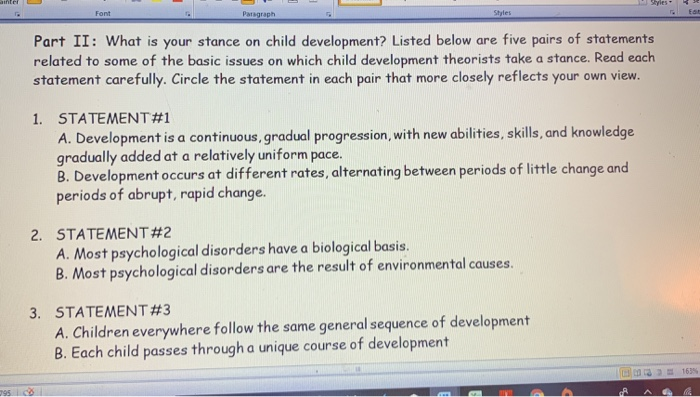 Solved Paragraph Styles Part II: What is your stance on | Chegg.com