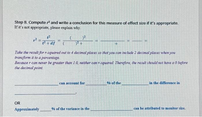 Solved Step 6. Write a complete APA-style conclusion. When | Chegg.com
