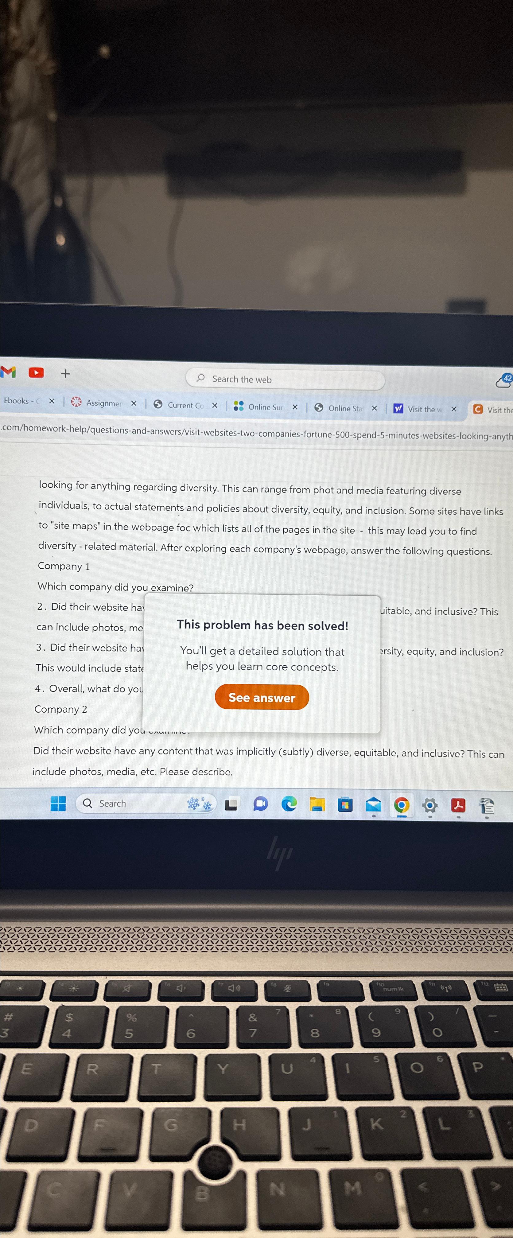 Solved looking for anything regarding diversity. This can | Chegg.com