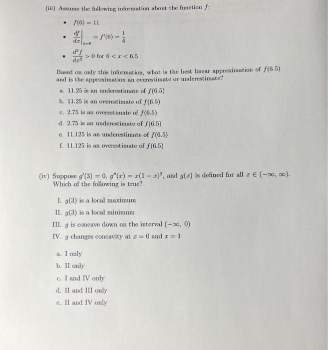 Solved (iii) Assume the following information about the | Chegg.com