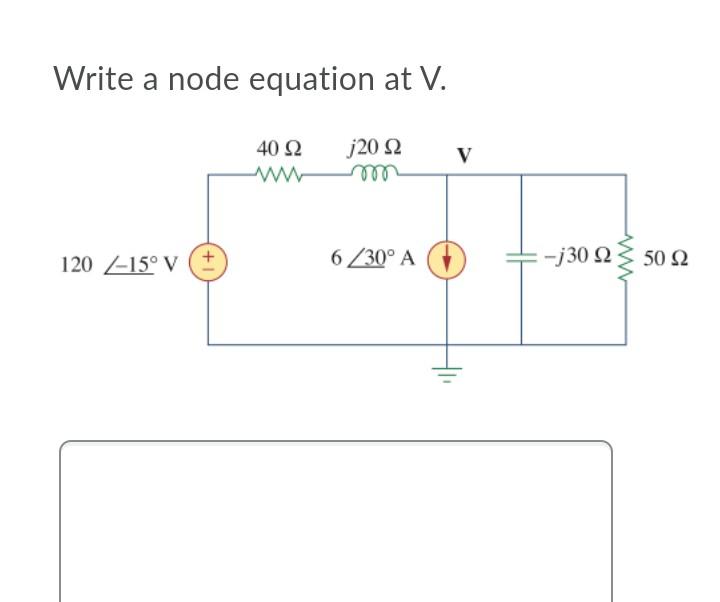 Solved Question 2 (5 points) Convert this circuit to Phasor | Chegg.com