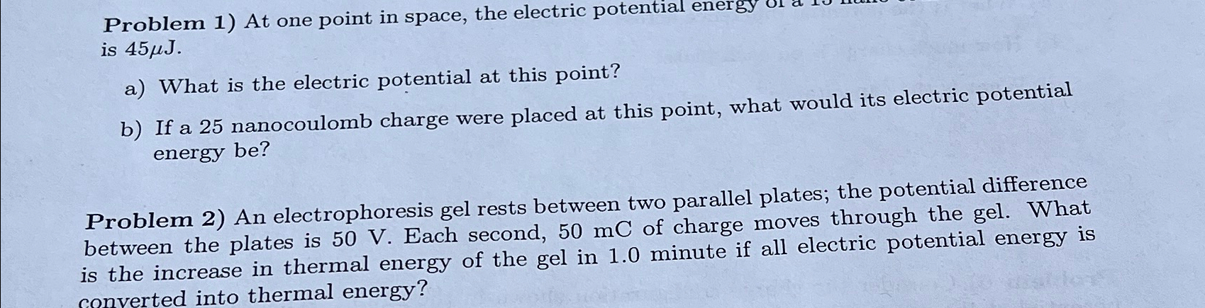 Solved Problem 1) ﻿At one point in space, the electric | Chegg.com