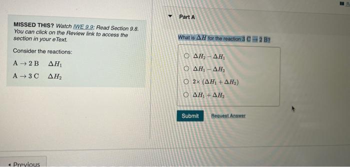 MISSED THIS? Watch IWE 9.9; Read Section 9.8. You can | Chegg.com