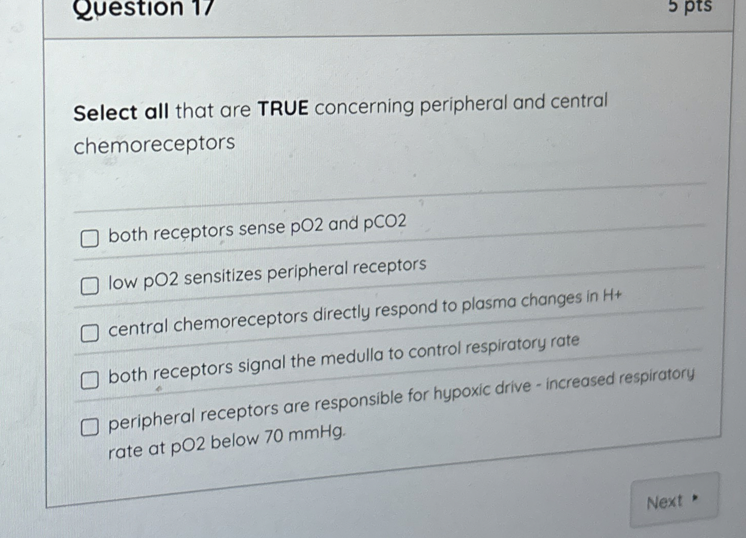 Solved Question 175 ﻿ptsSelect all that are TRUE concerning | Chegg.com