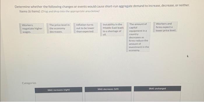 Solved Determine whether the following changes or events | Chegg.com