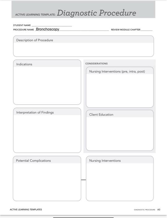 Solved active learning template Diagnostic Procedure STUDENT | Chegg.com