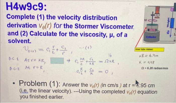 Solved Complete (1) the velocity distribution derivation | Chegg.com