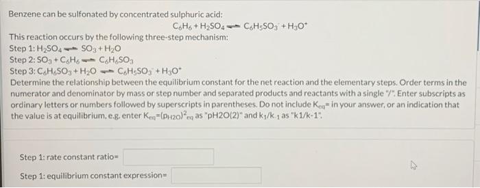 Solved Benzene can be sulfonated by concentrated sulphuric | Chegg.com