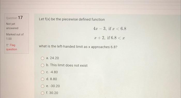 Solved Let f(x) be the piecewise defined function 4x−3, if | Chegg.com