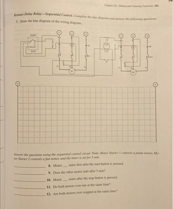 Solved Release Delay Relay Sequential Control Complete The