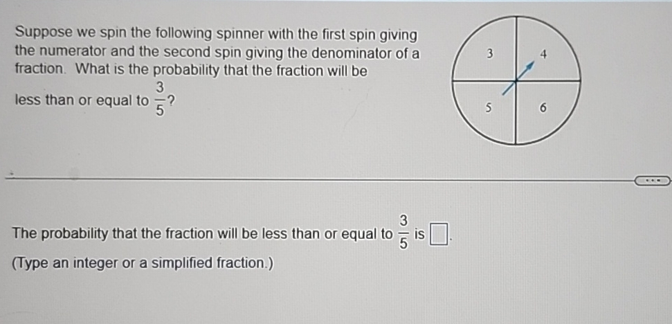Solved Suppose we spin the following spinner with the first | Chegg.com