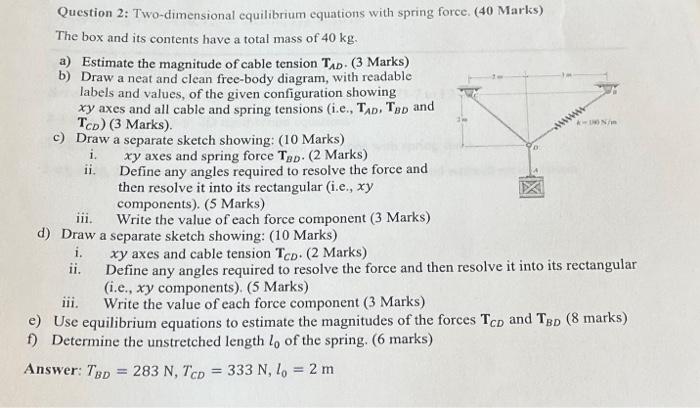 Solved Question 2: Two-dimensional equilibrium equations | Chegg.com