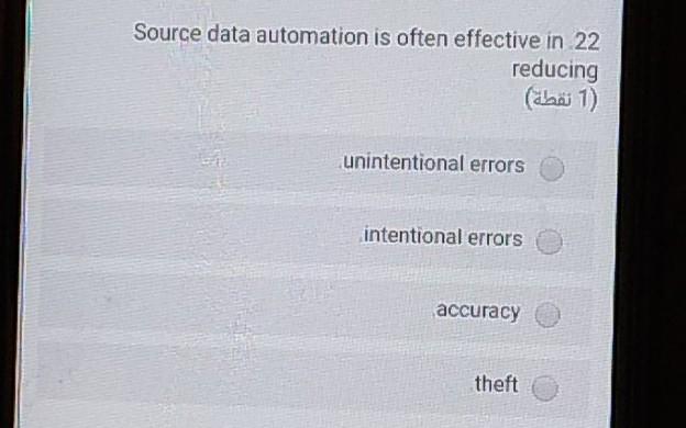 Solved Source data automation is often effective in 22 | Chegg.com
