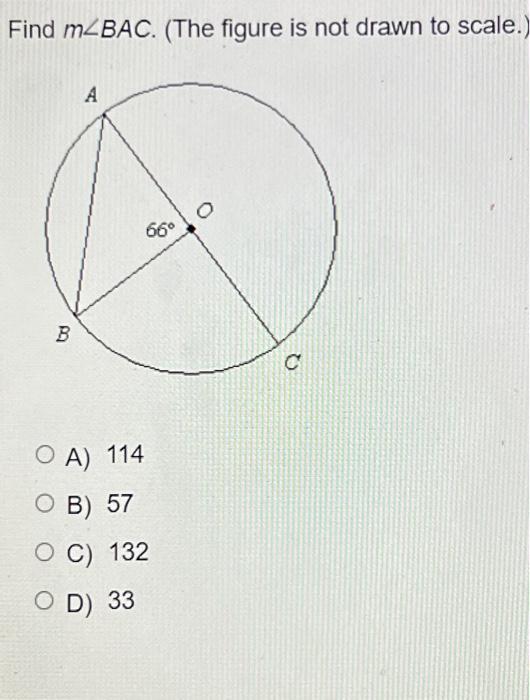 Solved Find m∠BAC. (The figure is not drawn to scale.) A) | Chegg.com