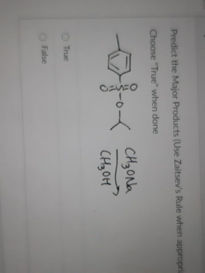 Solved Predict the Major Products (Use Zaitsev's Rule when | Chegg.com | Chegg.com