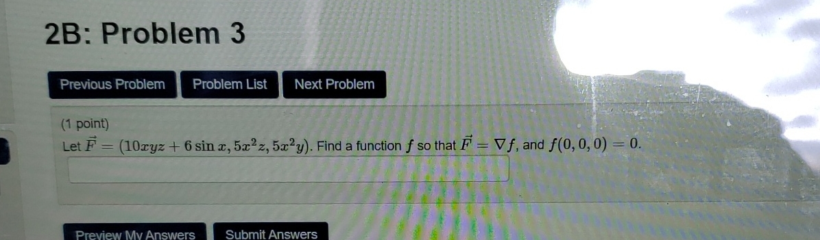Solved 2B: Problem 3(1 ﻿point)Let | Chegg.com