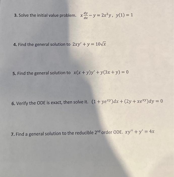 Solved 3. Solve the initial value problem. | Chegg.com