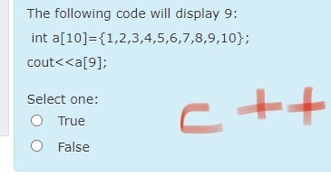 Solved The following code will display 9: int | Chegg.com