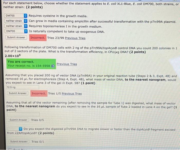 Solved For each statement below, choose whether the | Chegg.com