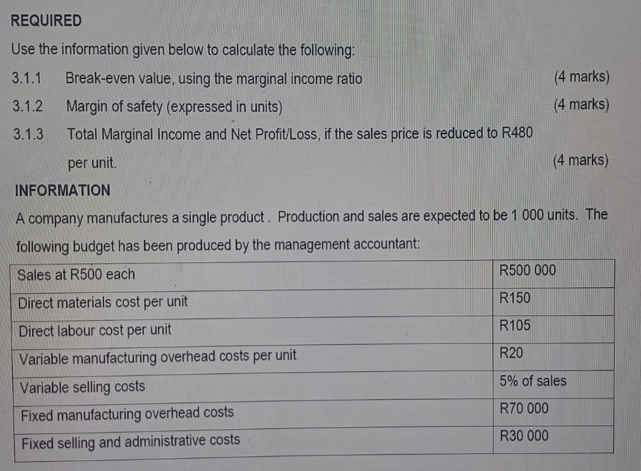 Solved REQUIRED Use the information given below to calculate | Chegg.com