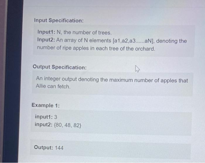 Solved How to attempt? Question : Apple Orchard Allie has | Chegg.com